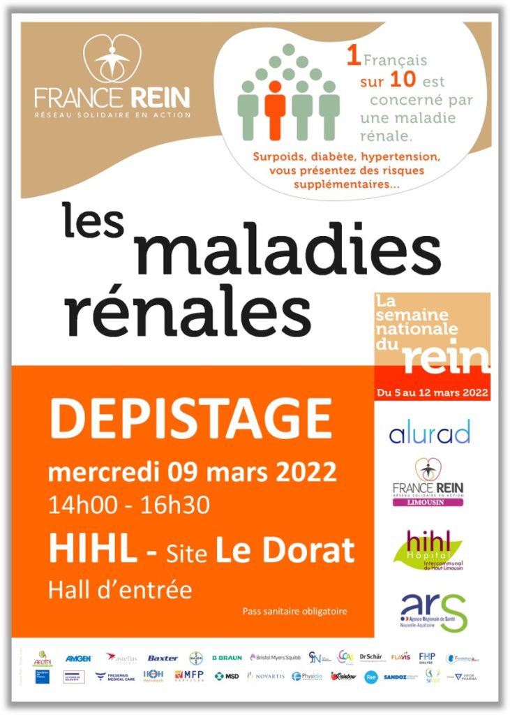 09/03 > Dépistage des maladies rénales HIHL – Site Le Dorat