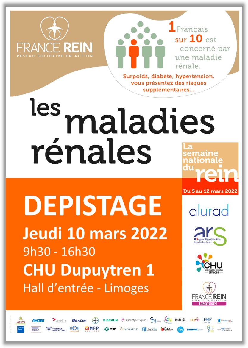10/03 > Dépistage des maladies rénales au CHU de Limoges